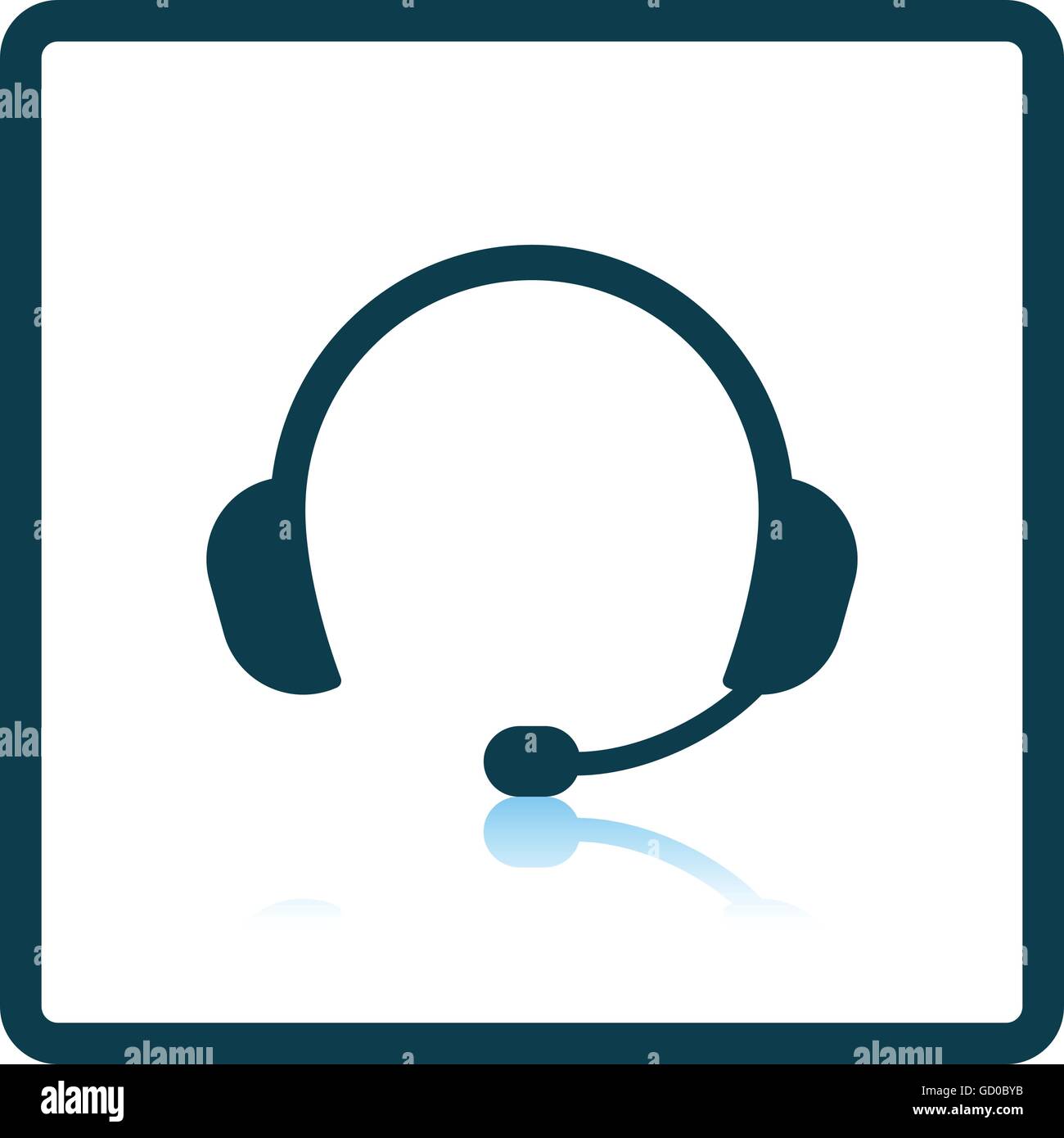 Headset icon. Shadow reflection design. Vector illustration Stock ...
