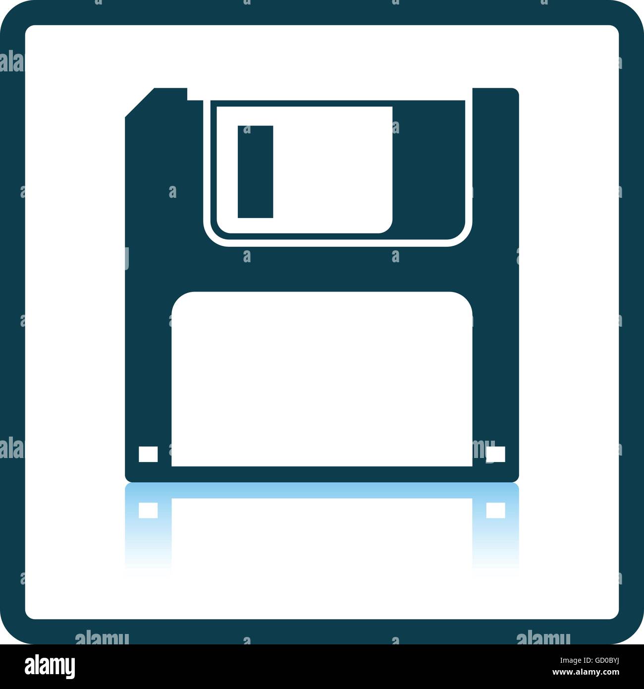 Floppy icon. Shadow reflection design. Vector illustration Stock Vector ...