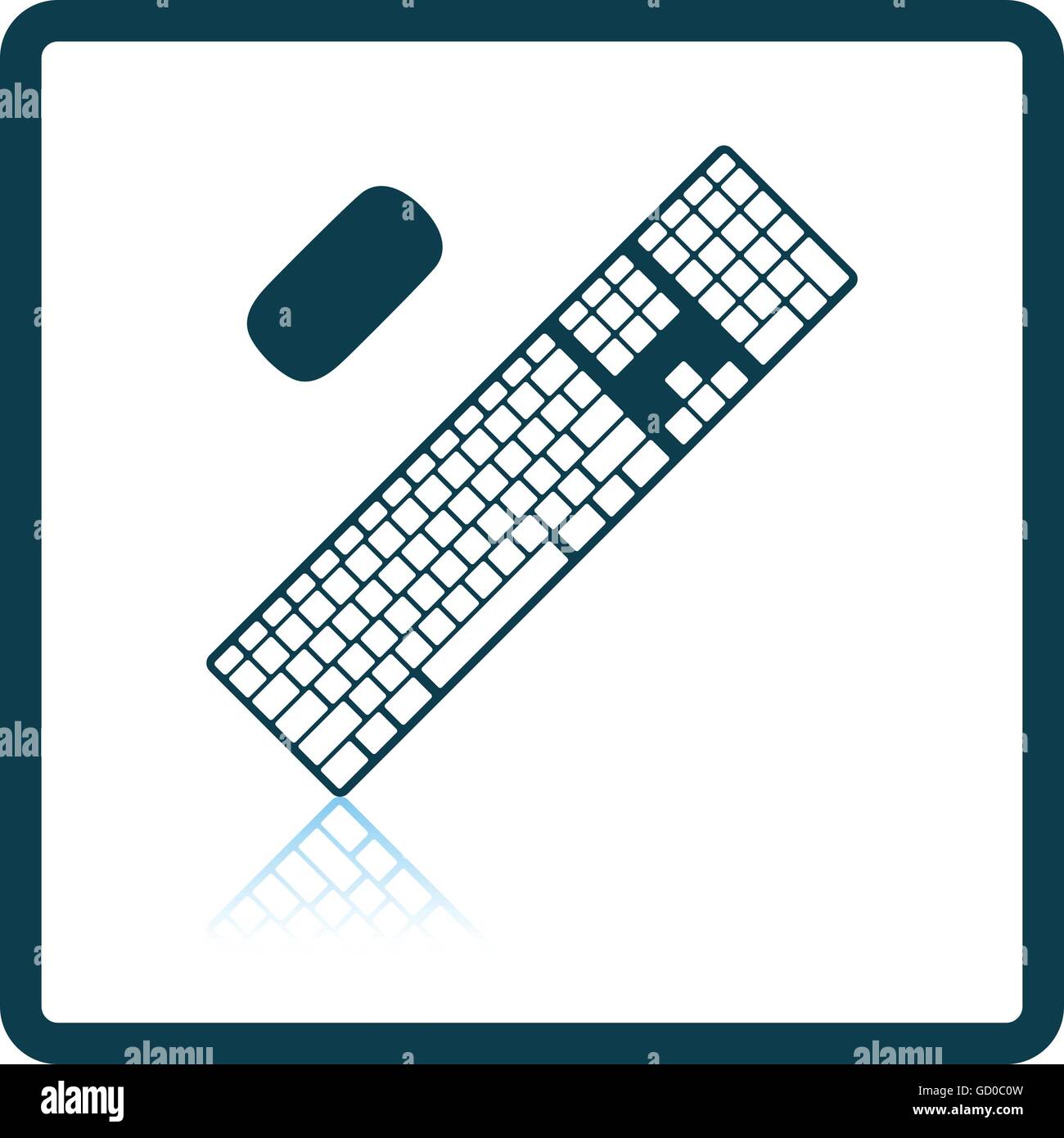 Keyboard icon. Shadow reflection design. Vector illustration Stock ...