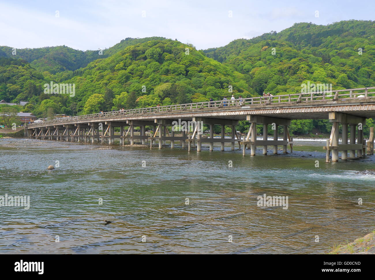 Arashiyama Togetsu bridge in Kyoto Japan Stock Photo - Alamy