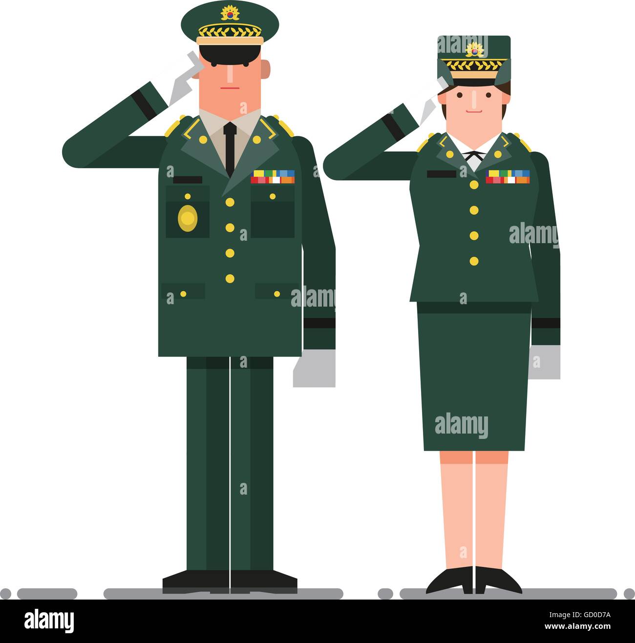 Military man Stock Vector Images - Alamy