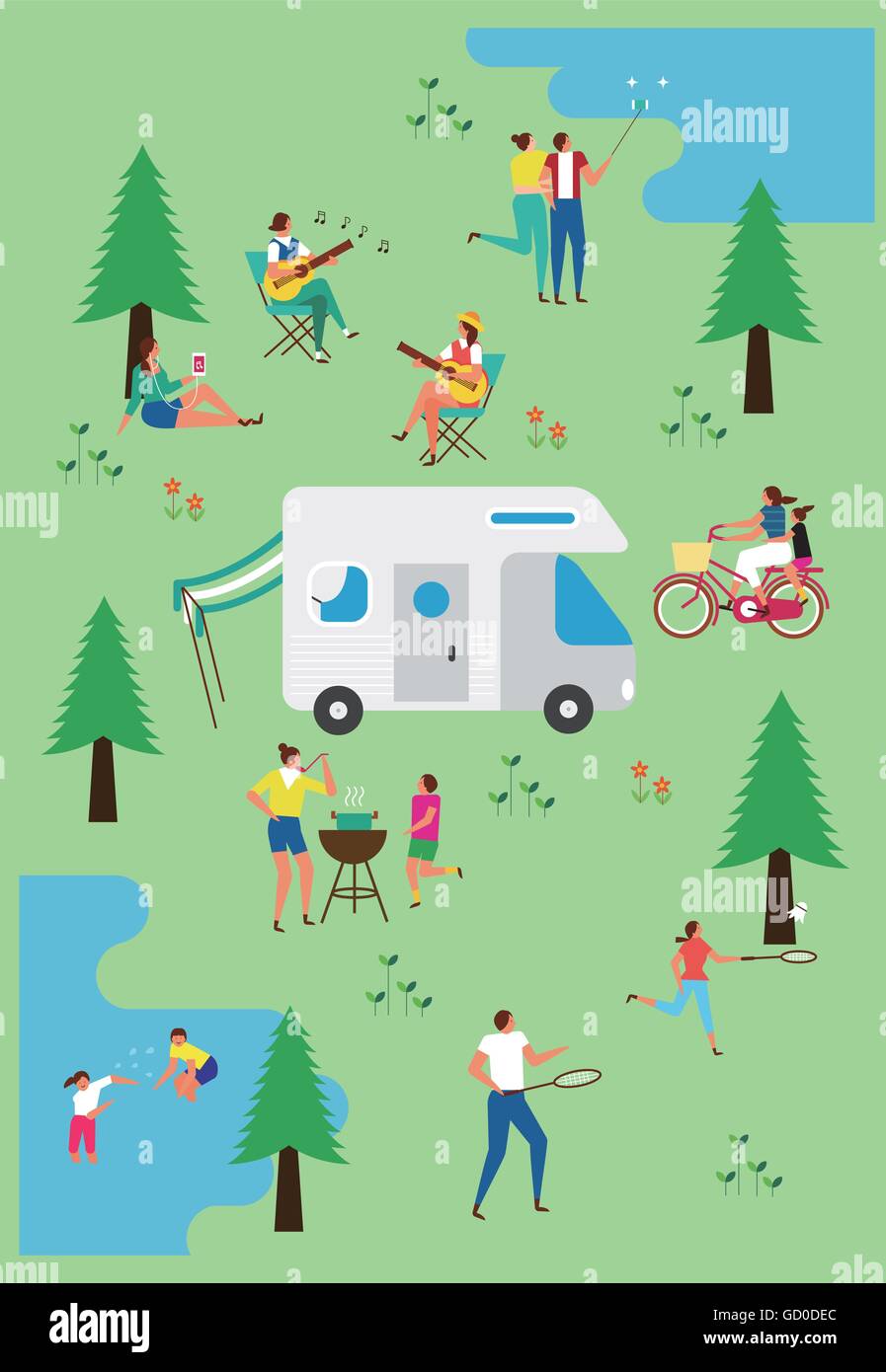 Photographing group of people Stock Vector Images - Alamy