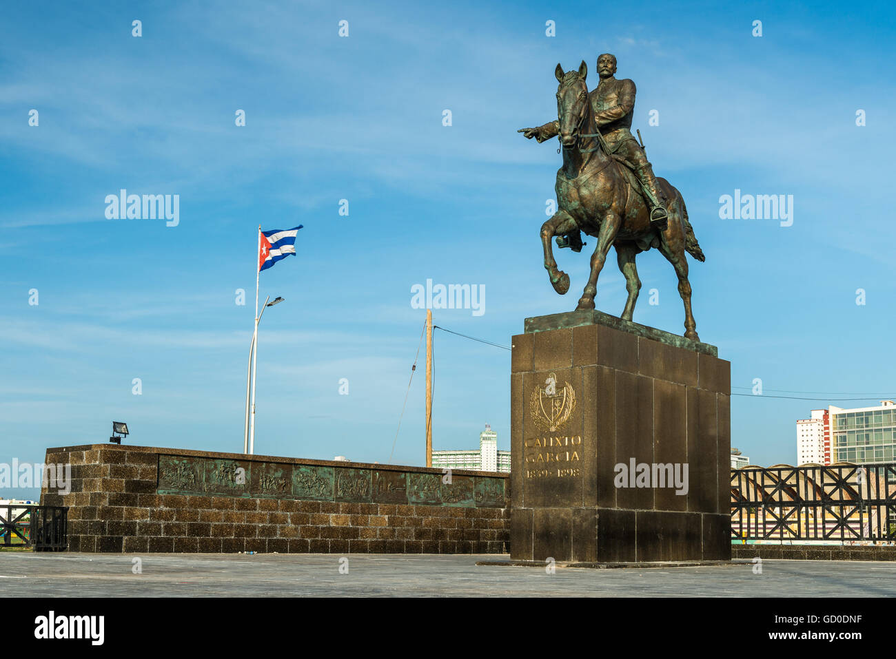 A statue of Calixto Garcia, a three star general who fought for Cuban ...