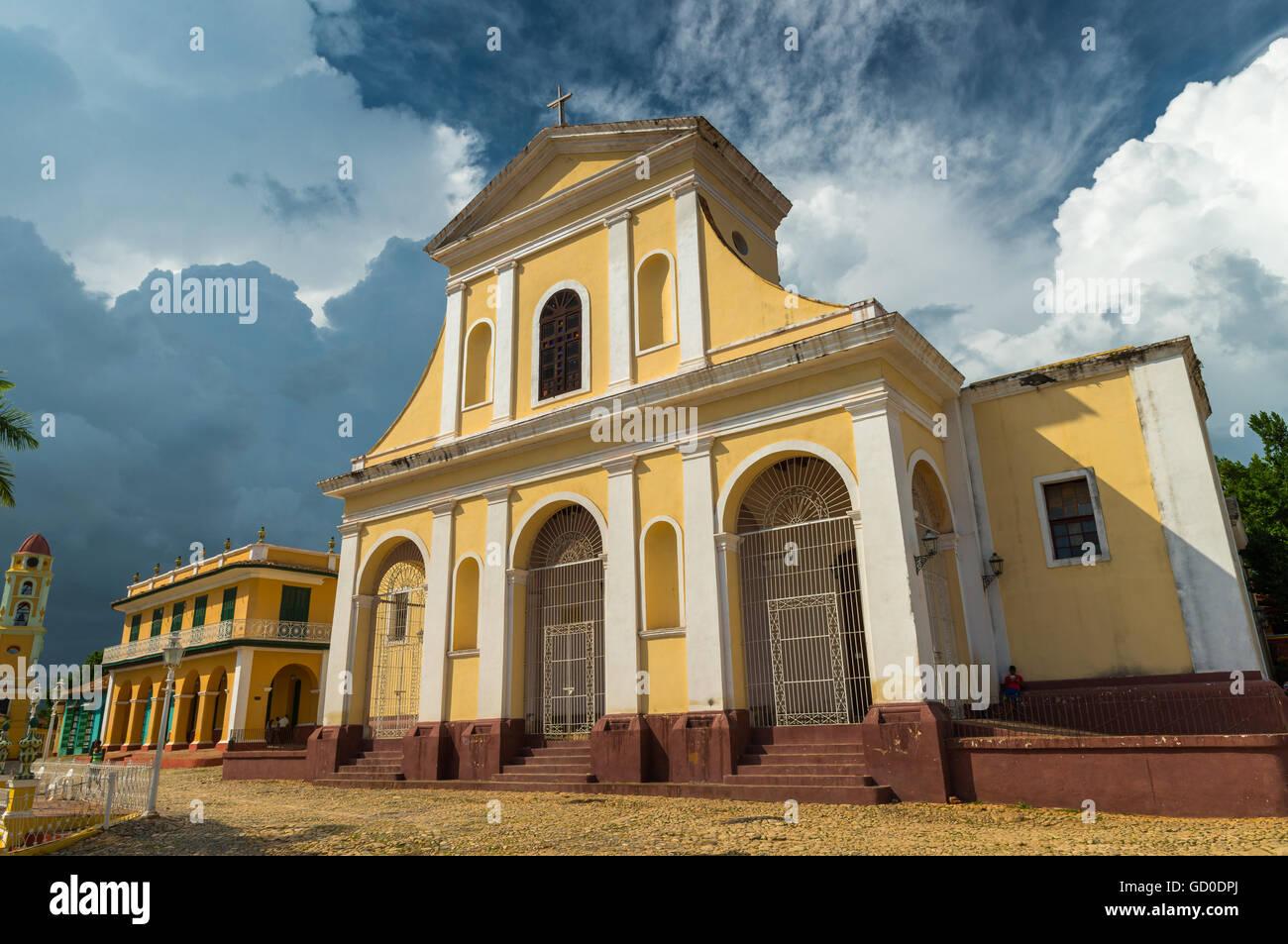 The Church of the Holy Trinity in the Plaza Mayor area of Trinidad ...