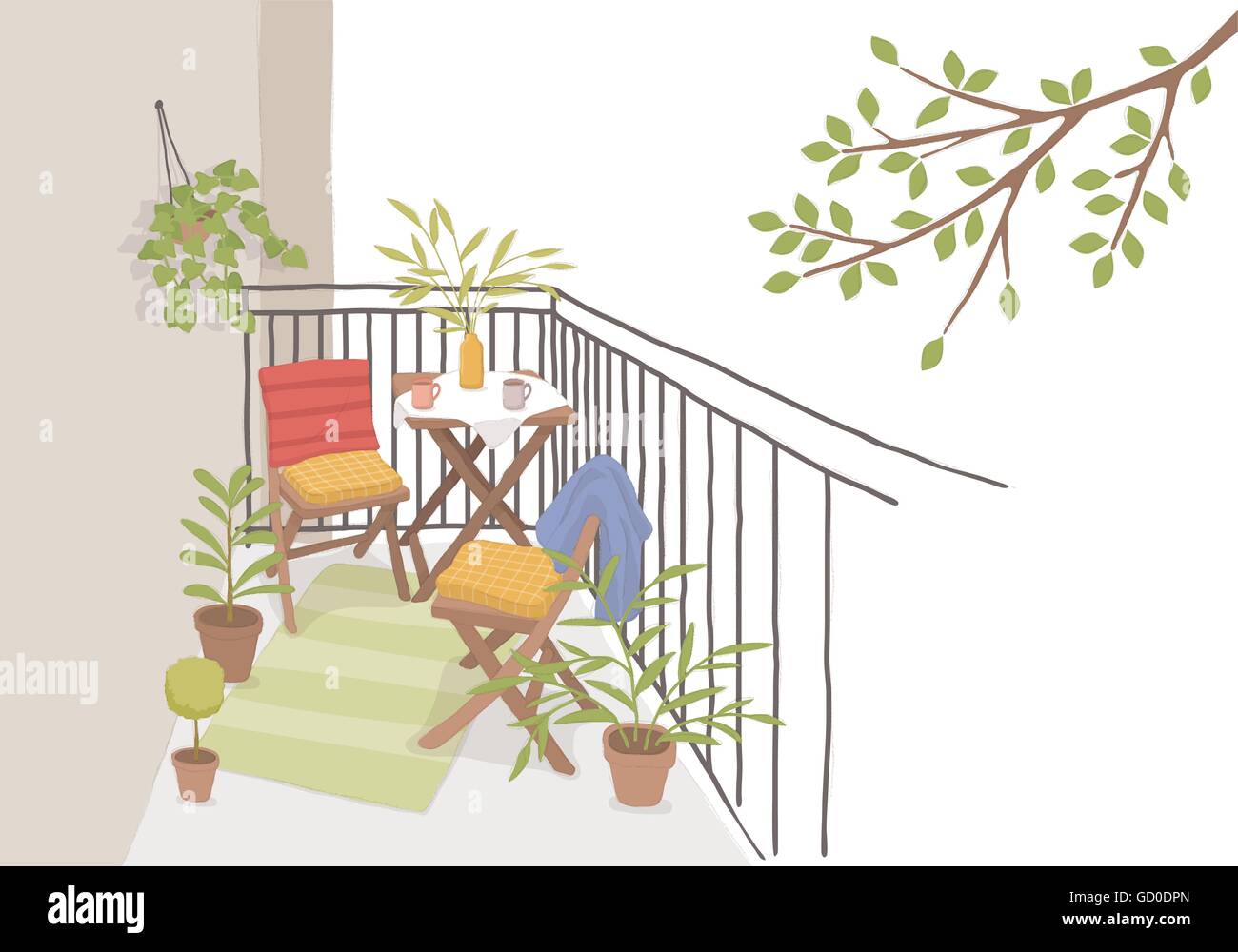 Veranda Stock Vector Images - Alamy