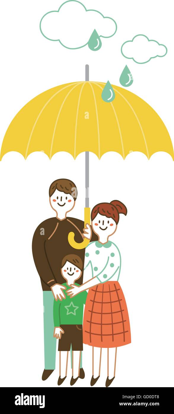 Family rain Stock Vector Images - Alamy