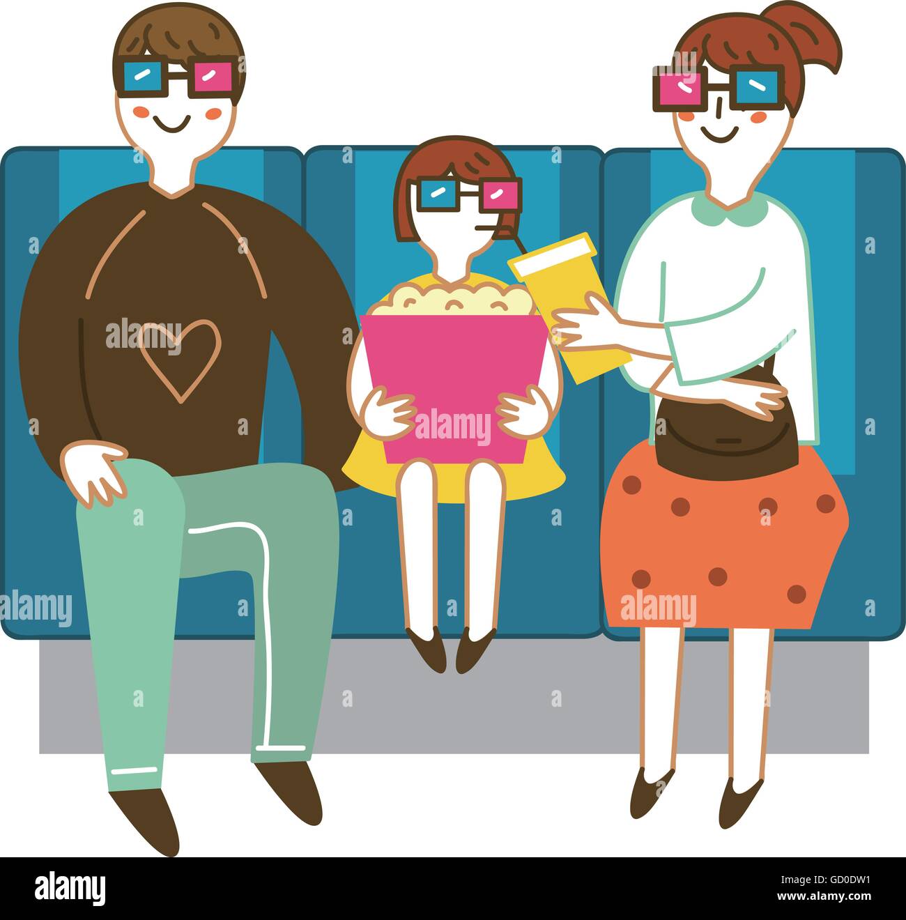 Popcorn family Stock Vector Images - Alamy