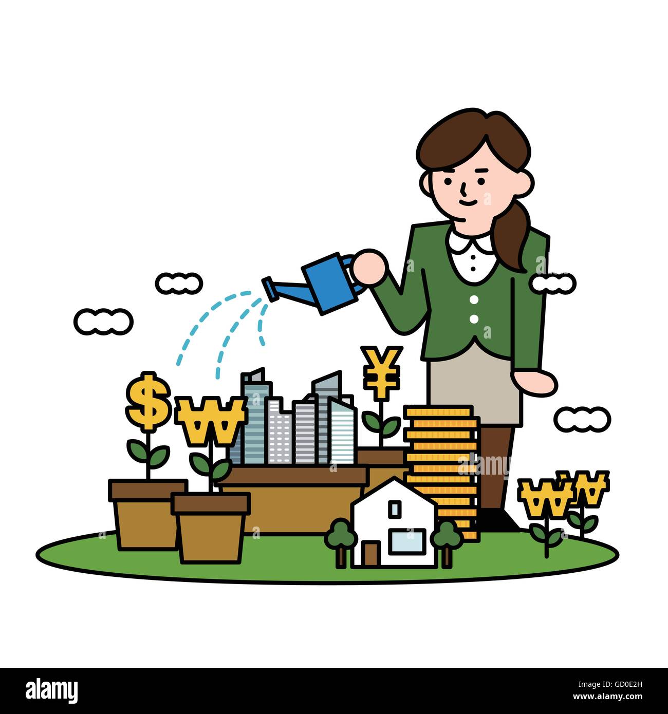 Garden economy Stock Vector Images - Alamy