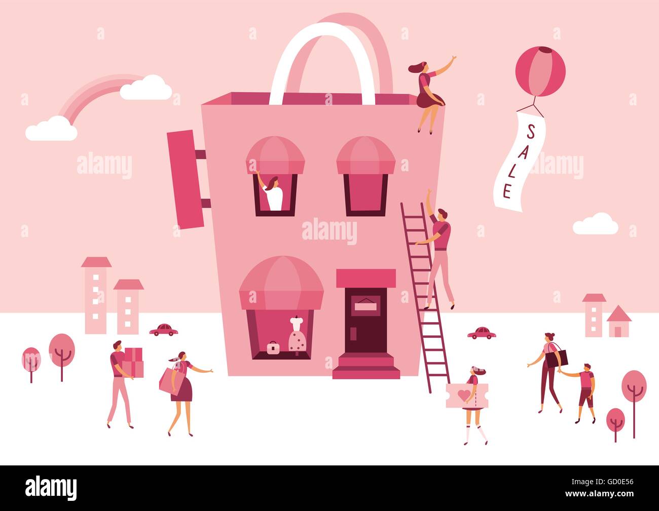 Village bag Stock Vector Images - Alamy