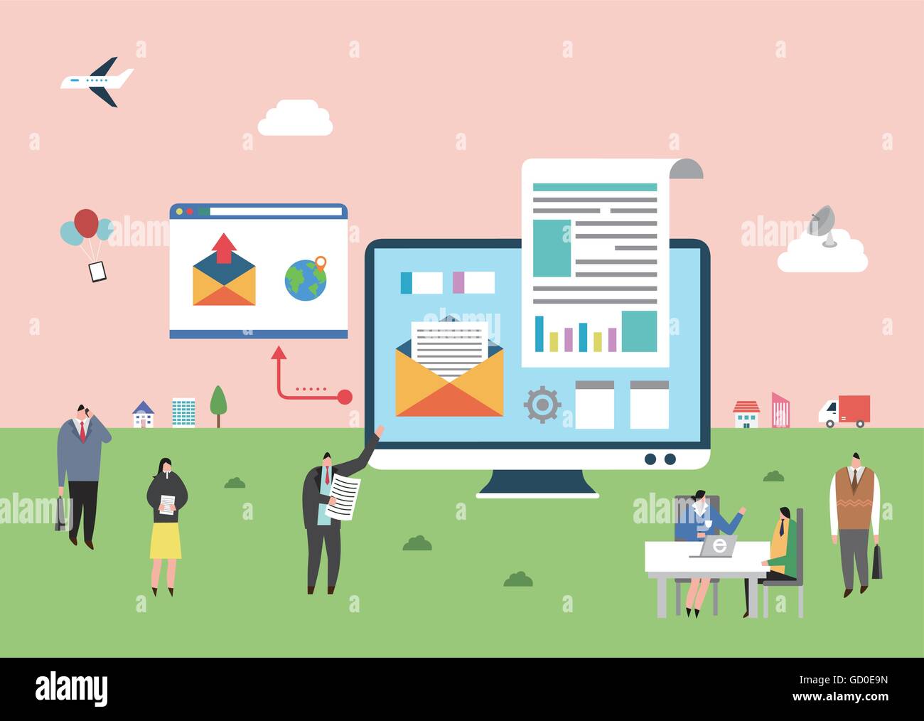 Network tea Stock Vector Images - Alamy