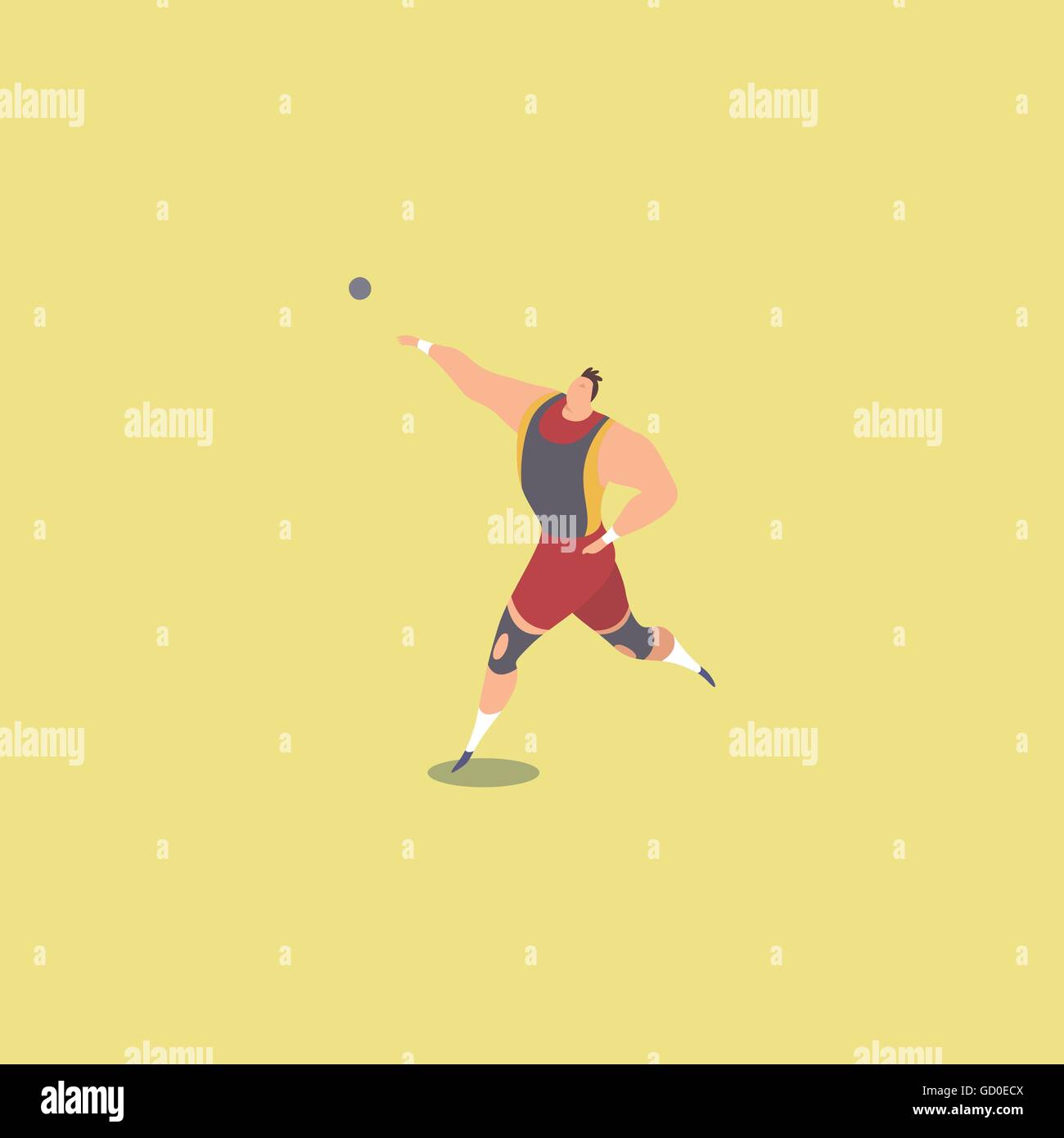 Shot put sport Stock Vector Images - Alamy