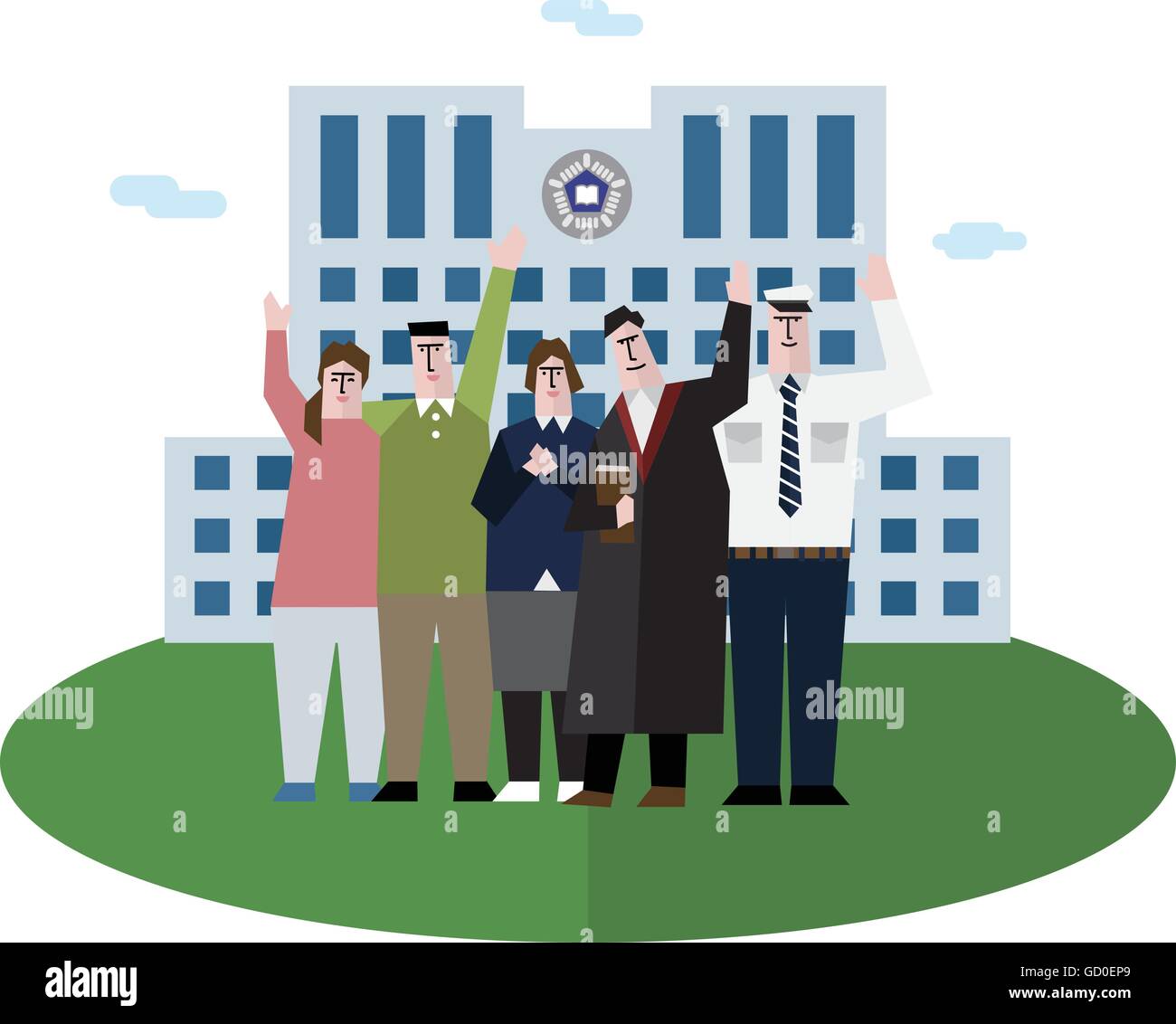 Court group Stock Vector Images - Alamy