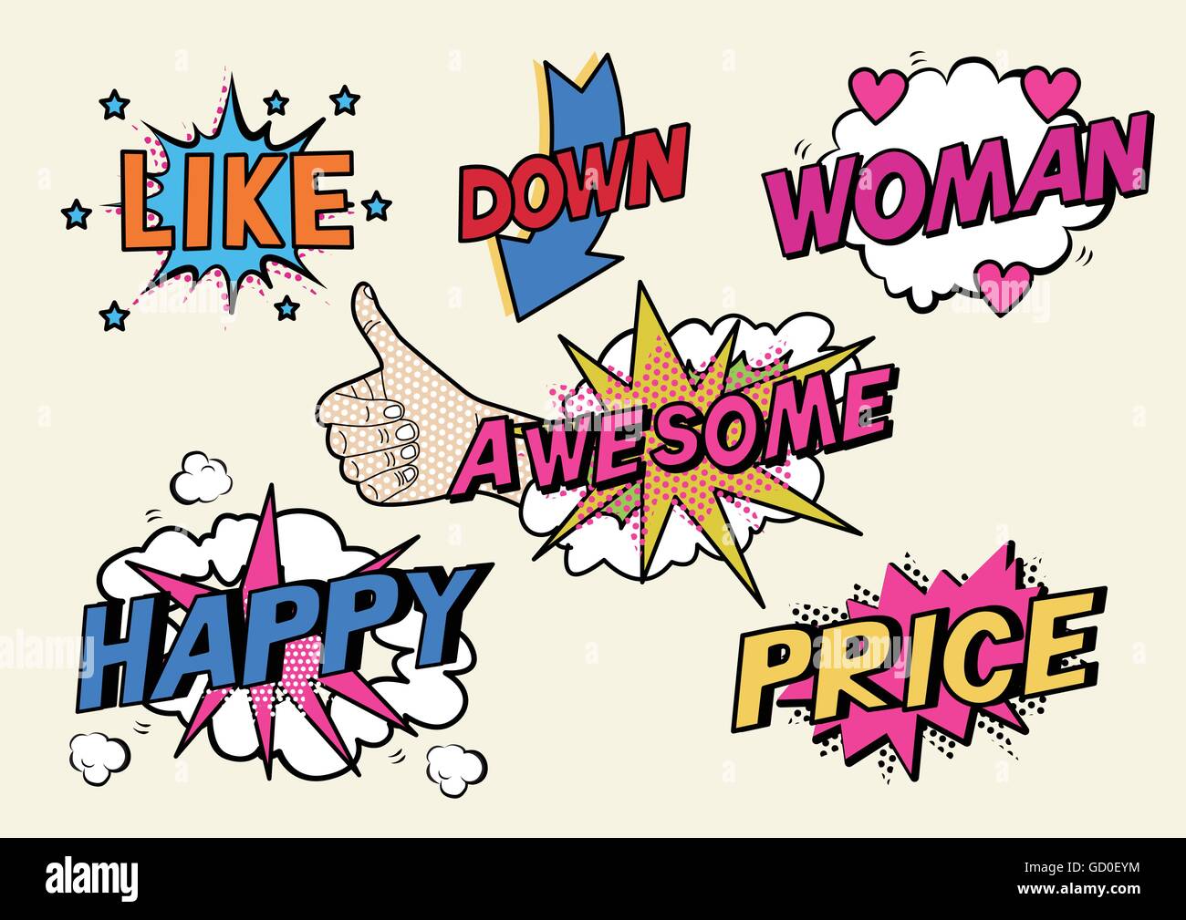 Pop art, tag Stock Vector Image & Art - Alamy