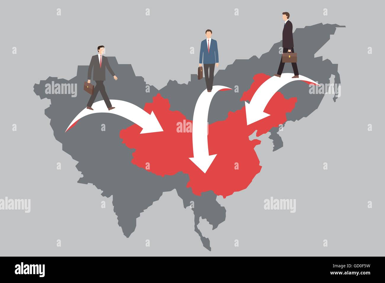 China economy map Stock Vector Images - Alamy