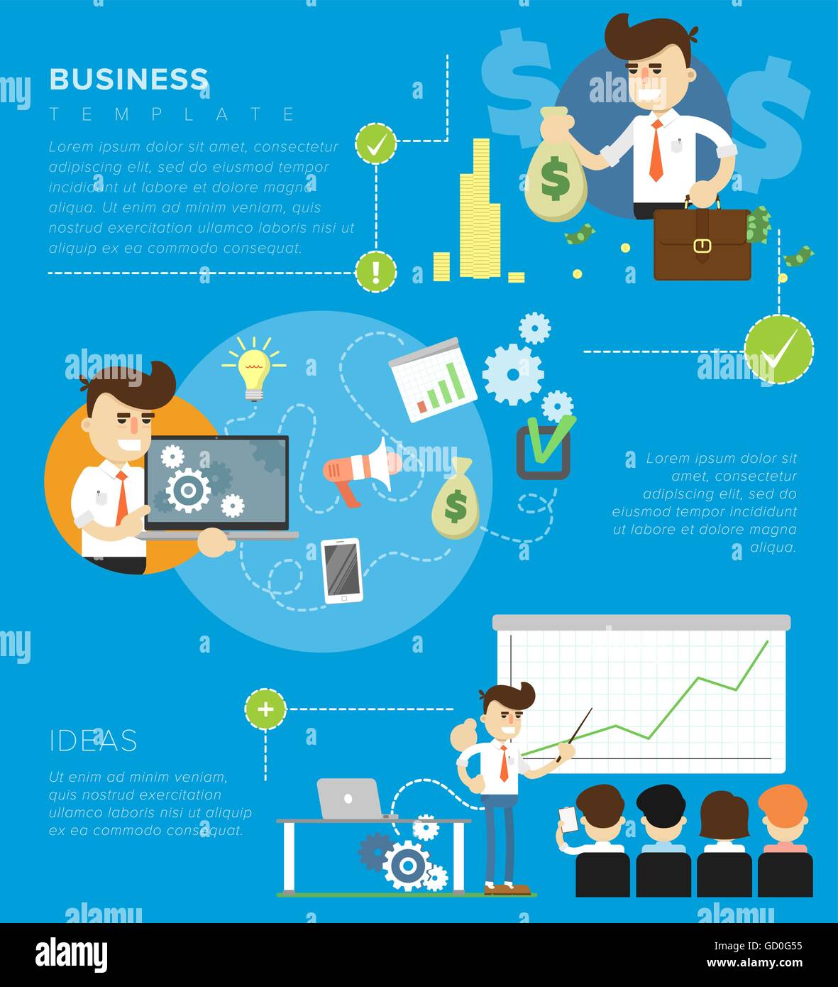 Business template infographic Stock Vector Image & Art - Alamy