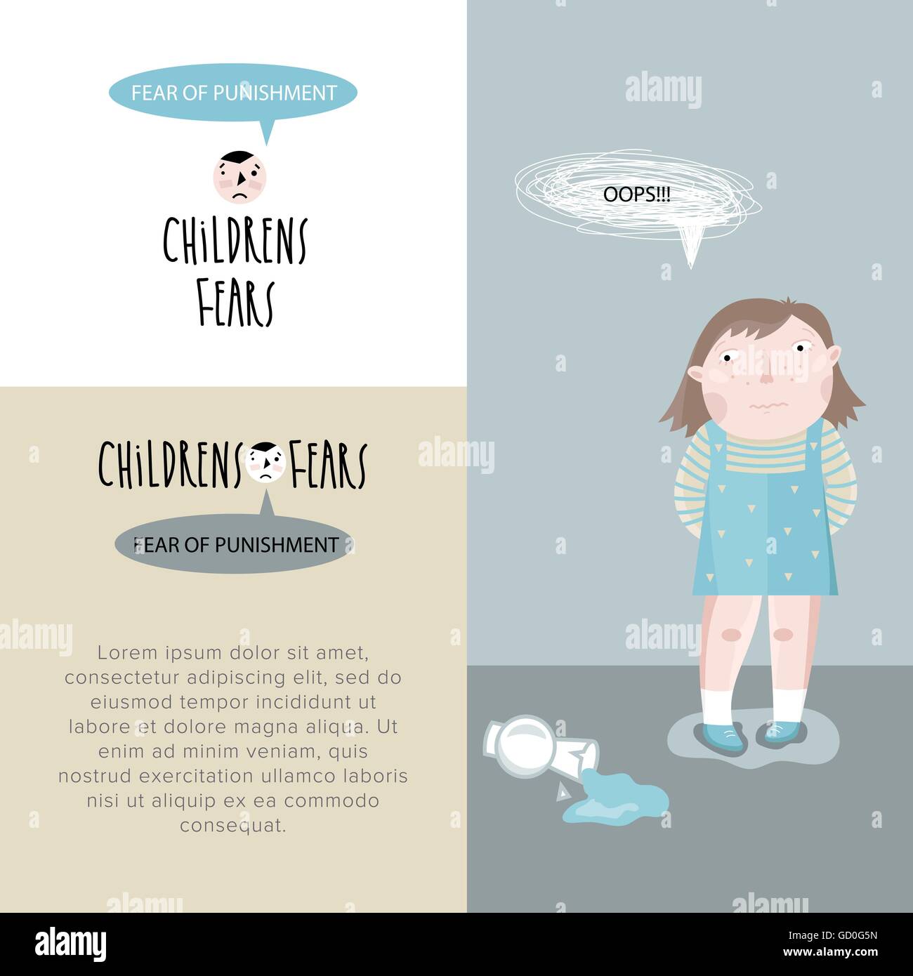 Children's fears. Vector illustration Stock Vector Image & Art - Alamy