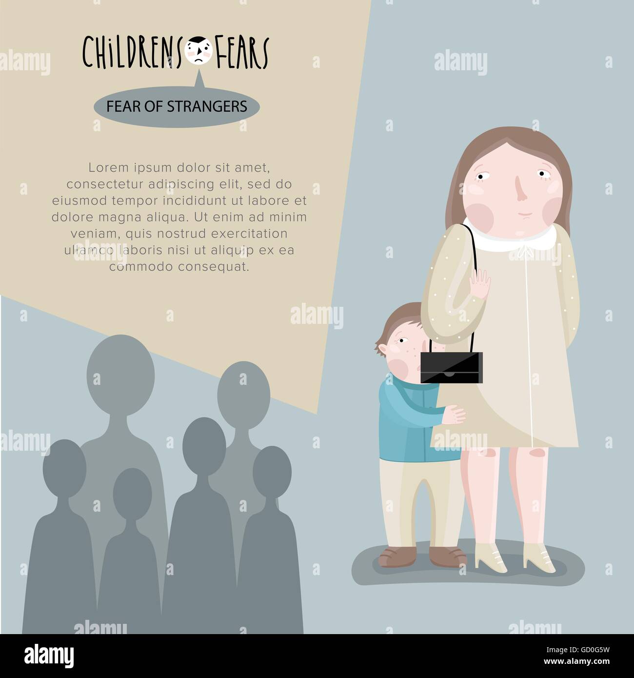 Childrens fears. Vector illustration Stock Vector Image & Art - Alamy