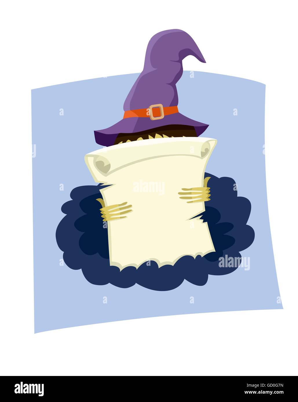 Halloween background scroll sign Cut Out Stock Images & Pictures - Alamy