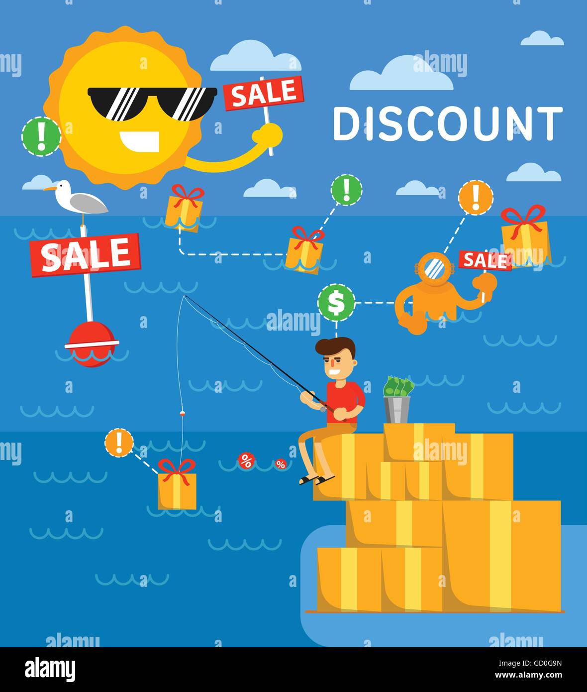 Discount vector infographics Stock Vector Image & Art - Alamy