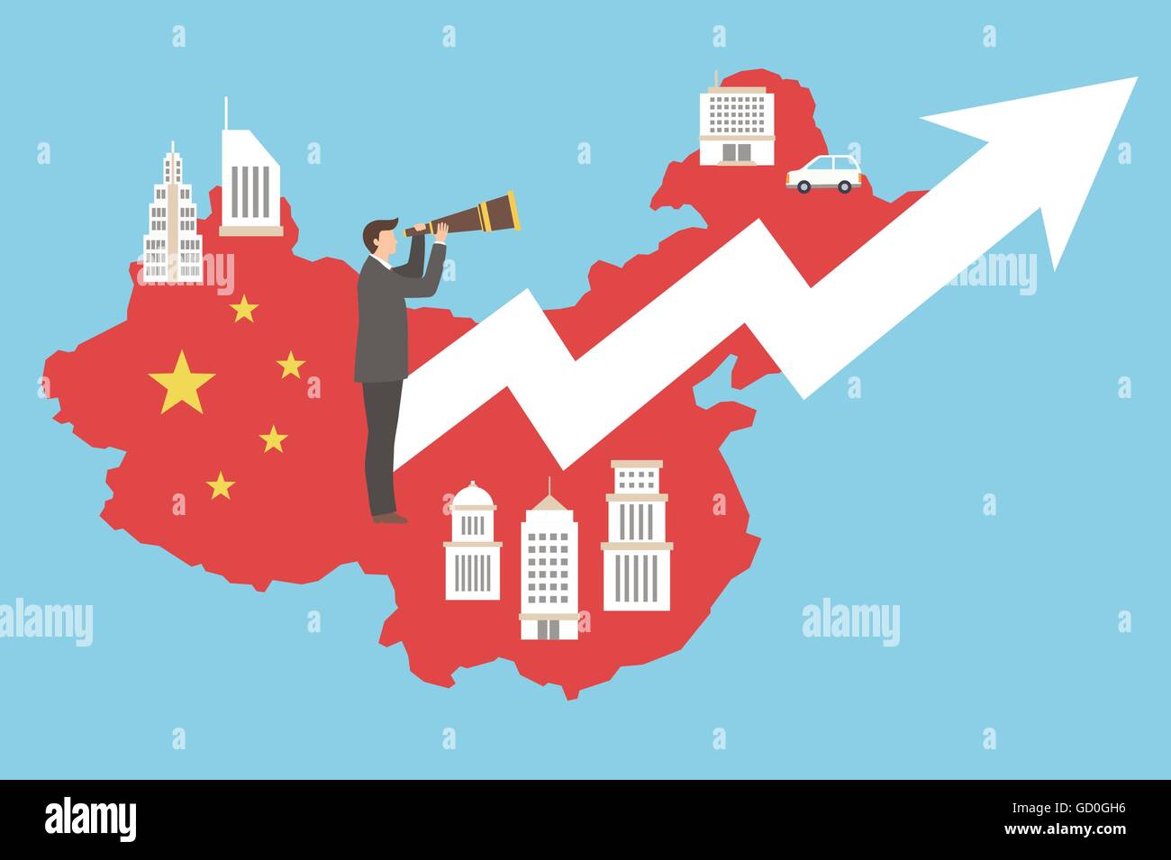 China economy growth Stock Vector Images - Alamy