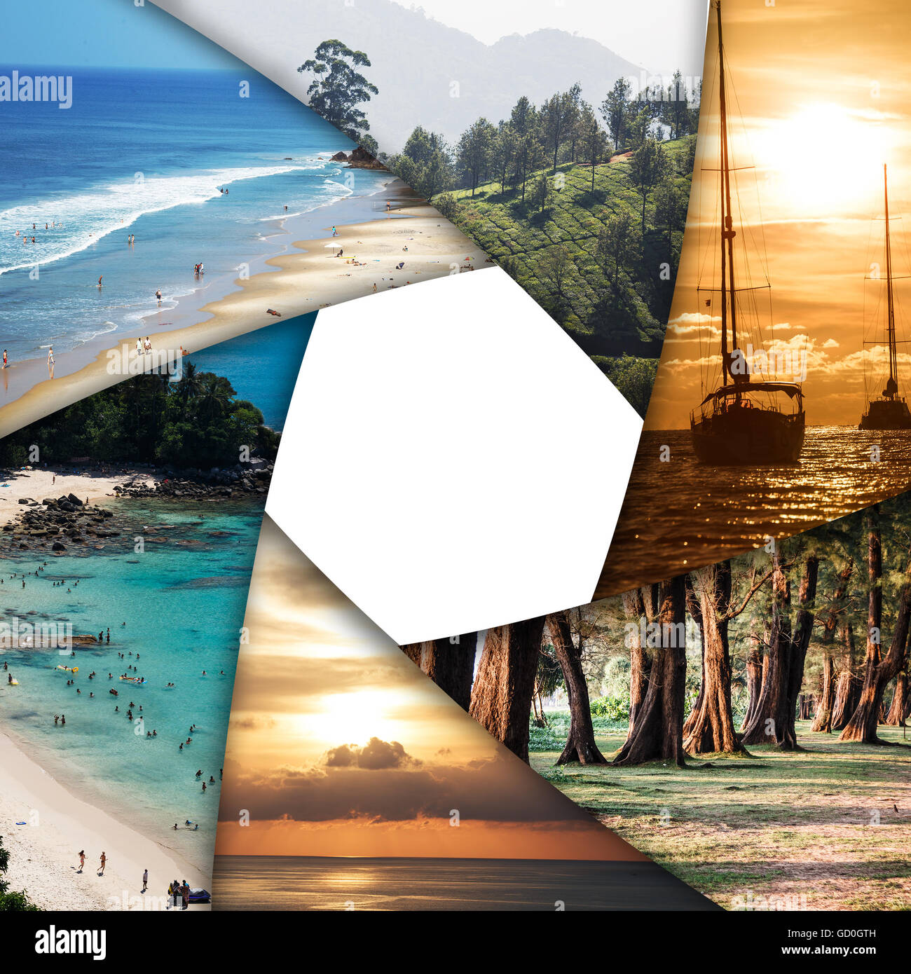 Tropical beach collage hi-res stock photography and images - Alamy