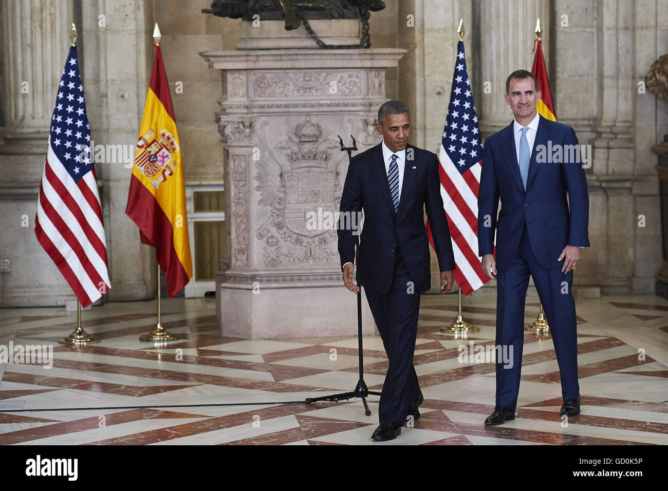 Madrid, Spain. 10th July, 2016. King Felipe VI of Spain Receives US ...