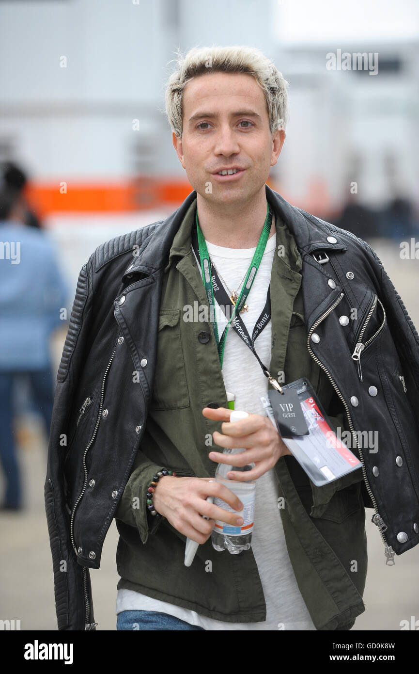 Silverstone, UK. 10th July, 2016. BBC Radio 1 DJ and TV presenter, Nick ...