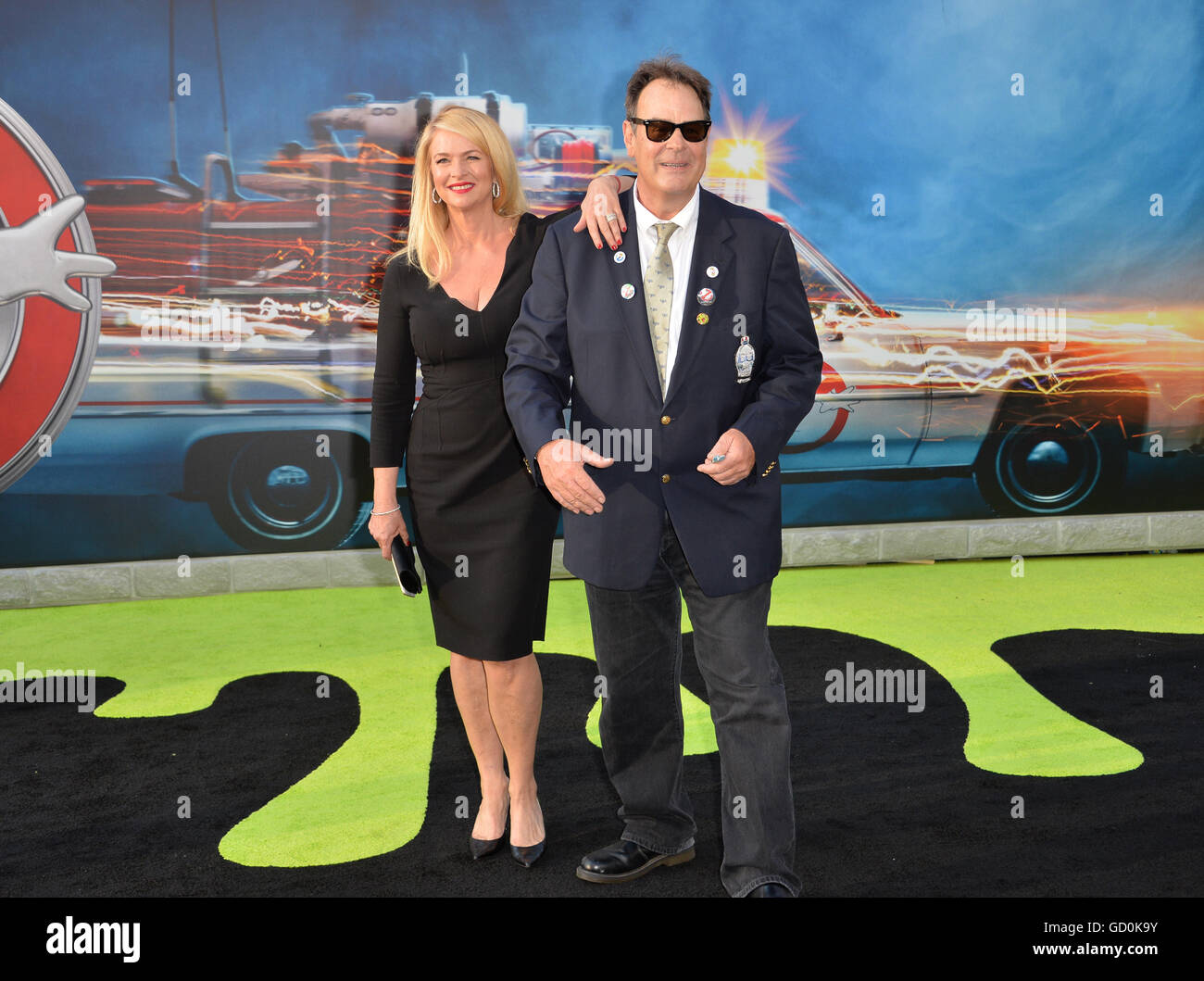 Los Angeles, California, USA. July 9, 2016. Actor Dan Aykroyd & wife ...