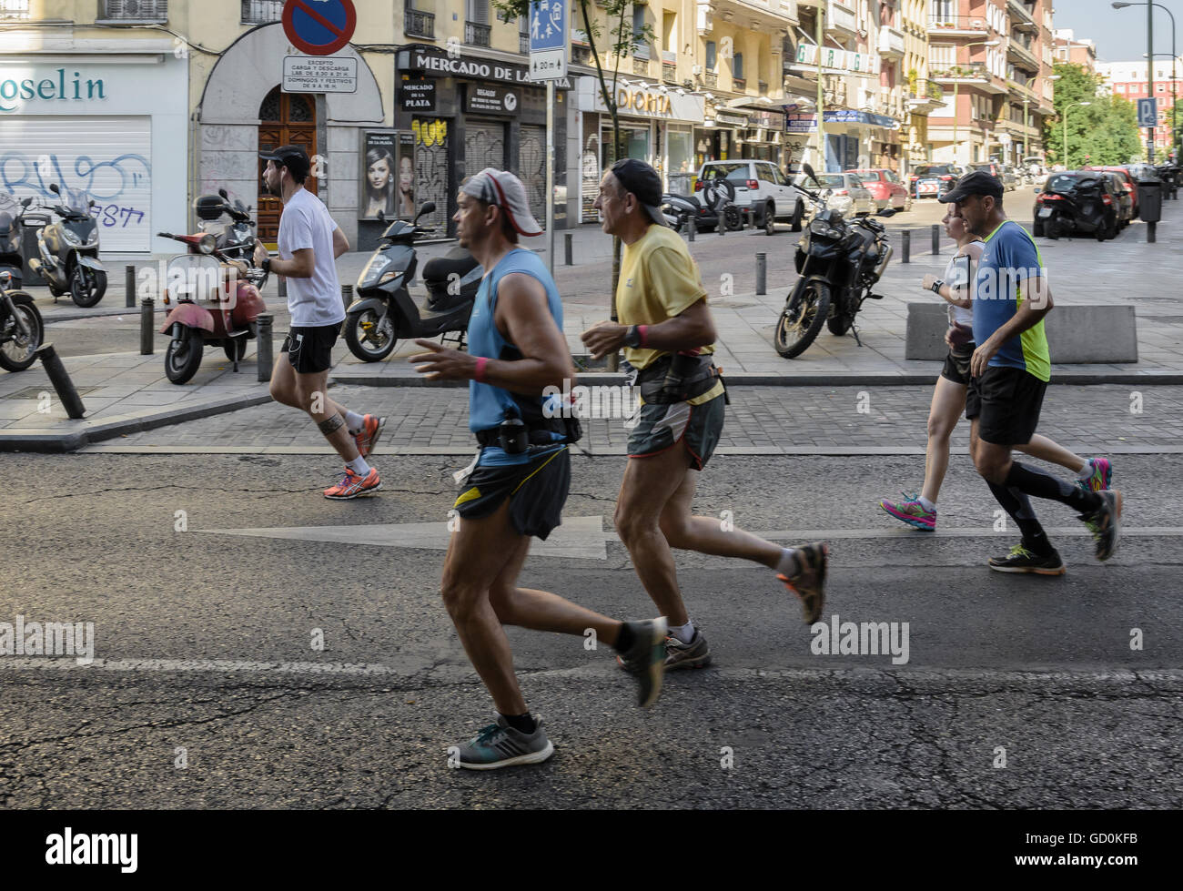Madrid, Spain, 10 st July 2016. A runners view during the Chamberi ...
