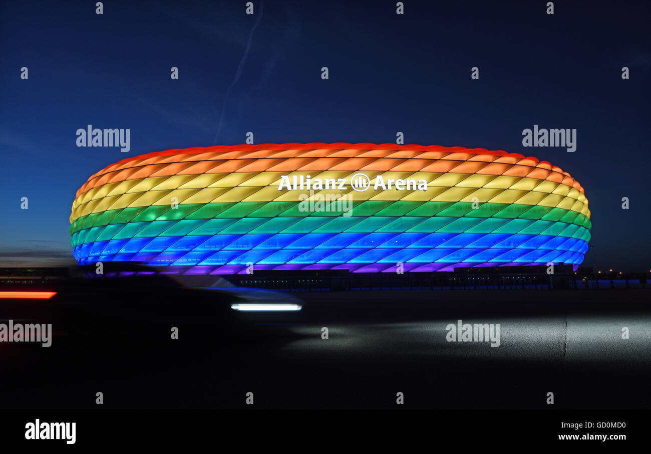 Allianz arena rainbow colours hi-res stock photography and images - Alamy
