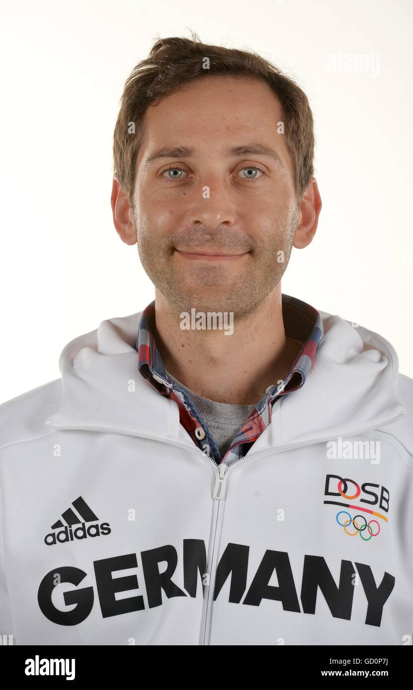 Mario Woldt poses at a photocall during the preparations for the ...