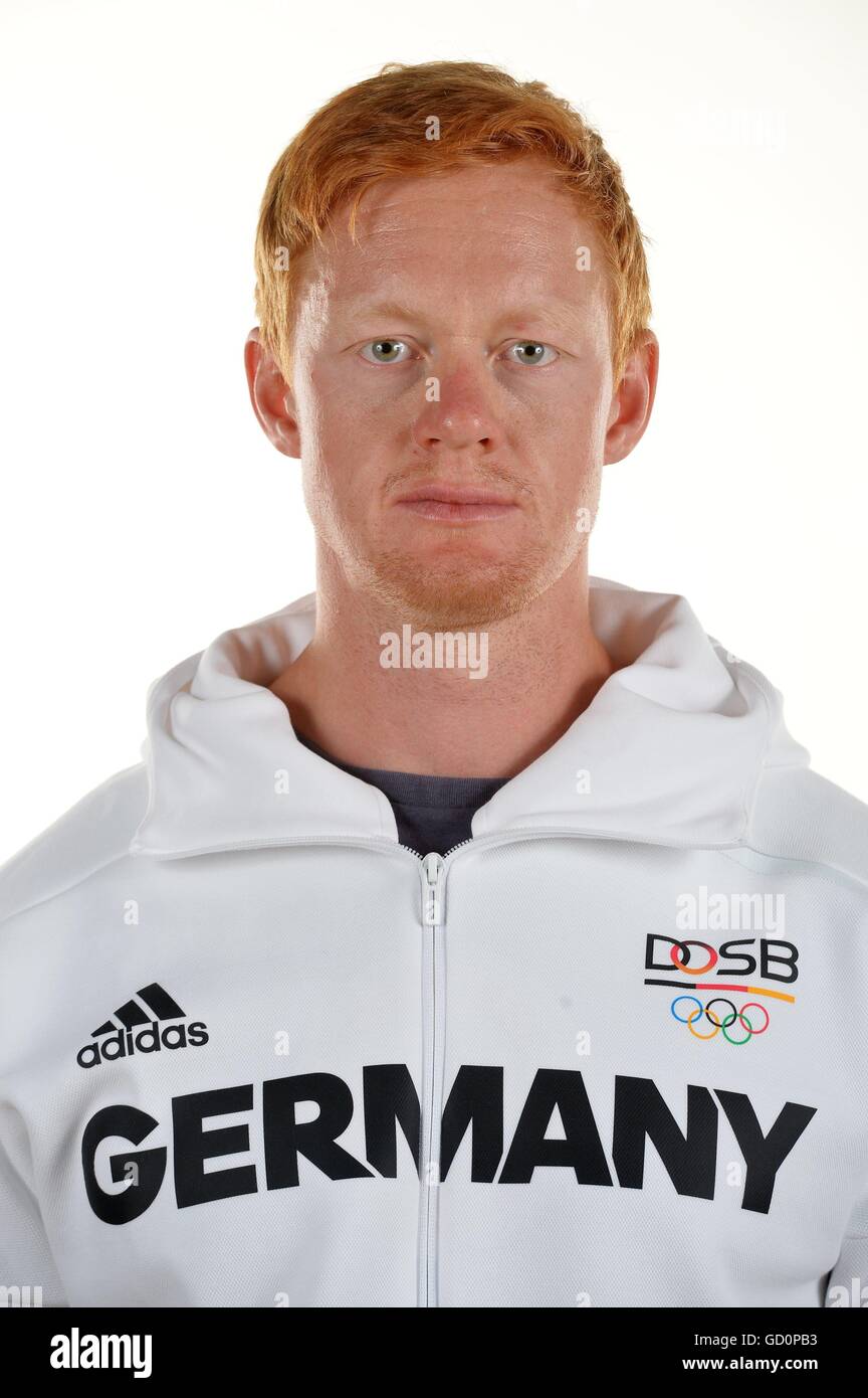 Hannover, Germany. 08th July, 2016. Stephan Krüger poses at a photocall ...