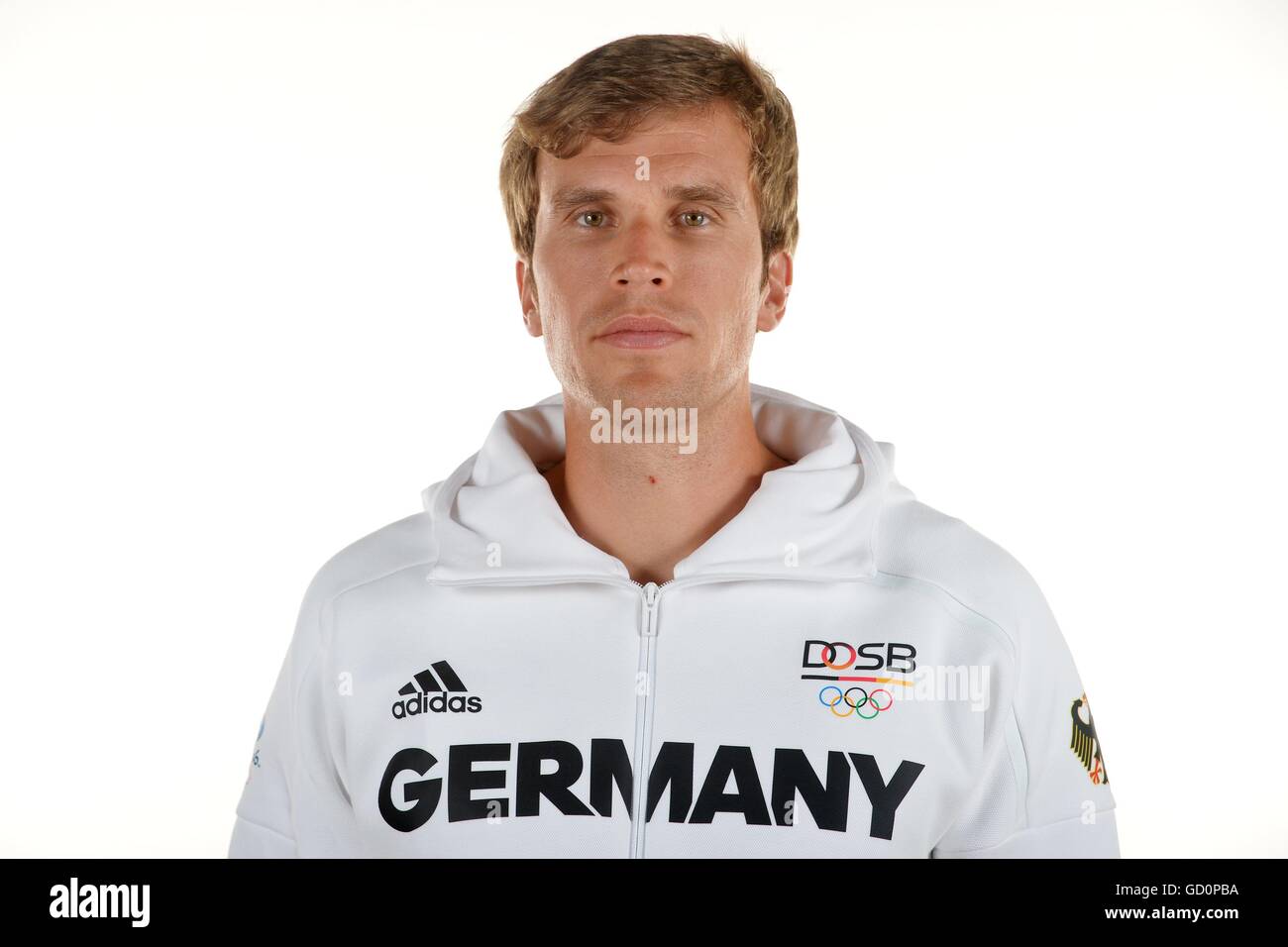 Hannover, Germany. 08th July, 2016. Philipp Wende poses at a photocall ...