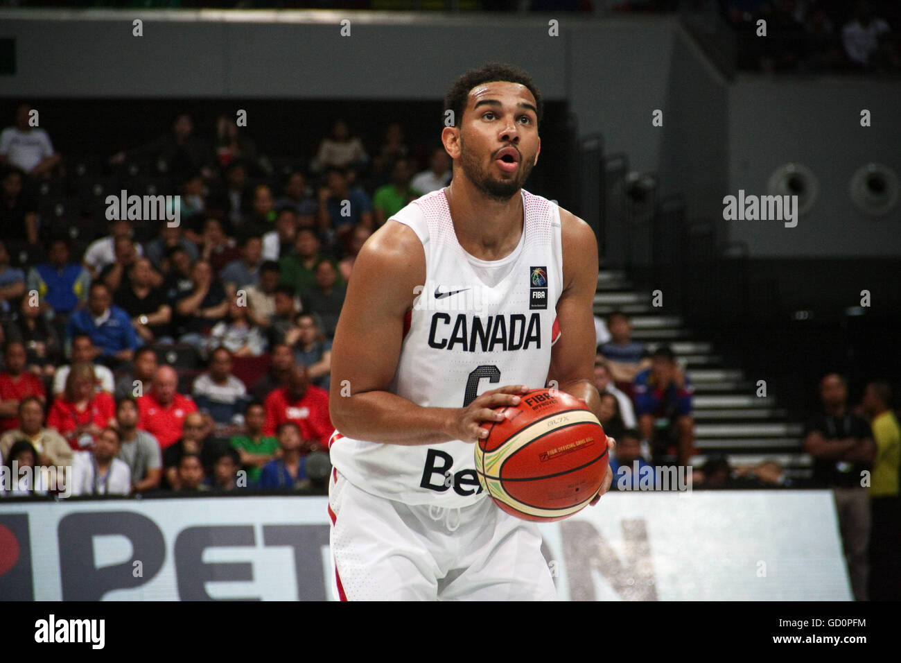 July 10, 2016 - Philippines - Cory Joseph readies to shoot a free throw ...