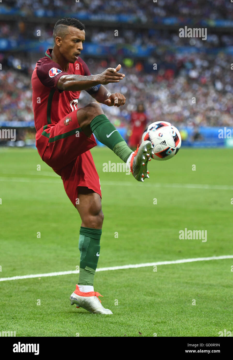 Saint-Denis, France. 10th July, 2016. Nani of Portugal in action during ...