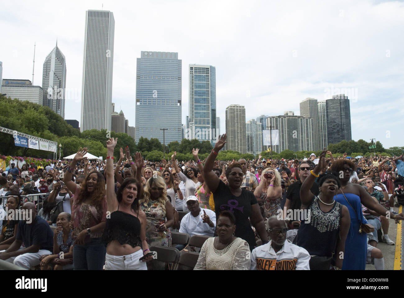 Chicago, IL, USA. 10th July, 2016. Thousands gathered in Grant Park ...