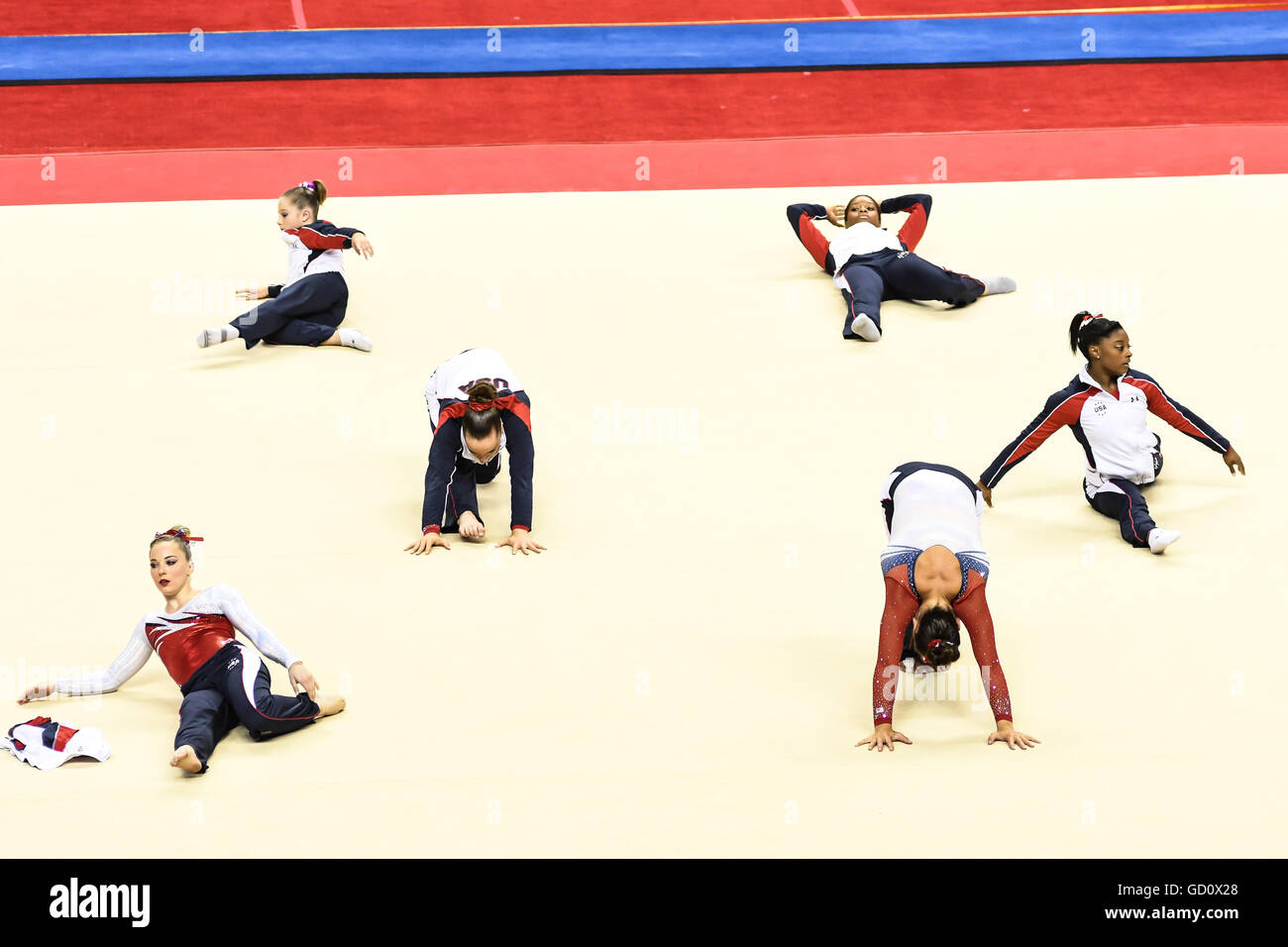 San Jose, California, USA. 10th July, 2016. MYKAYLA SKINNER, RAGAN ...