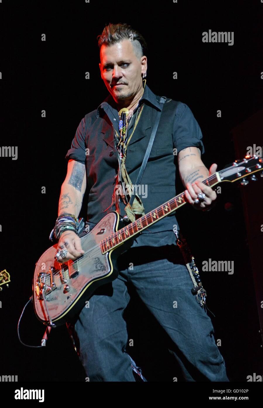 Brooklyn, NY, USA. 10th July, 2016. Johnny Depp on stage for Hollywood ...