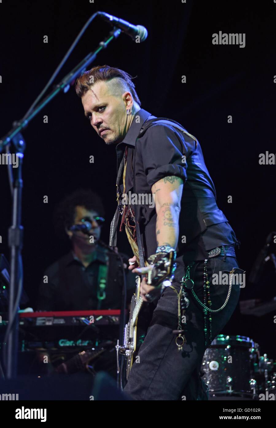 Brooklyn, NY, USA. 10th July, 2016. Johnny Depp on stage for Hollywood ...