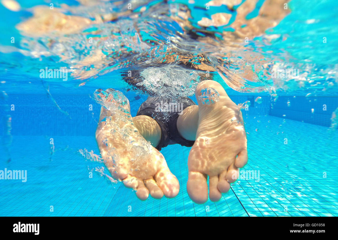 Hanover, Germany. 11th July, 2016. A swimmer dives into the pool with ...