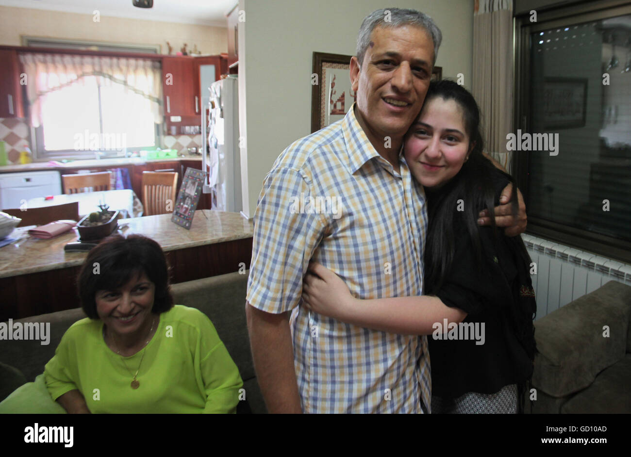 Nablus, West Bank, Palestinian Territory. 11th July, 2016. A Palestinian high school student ...