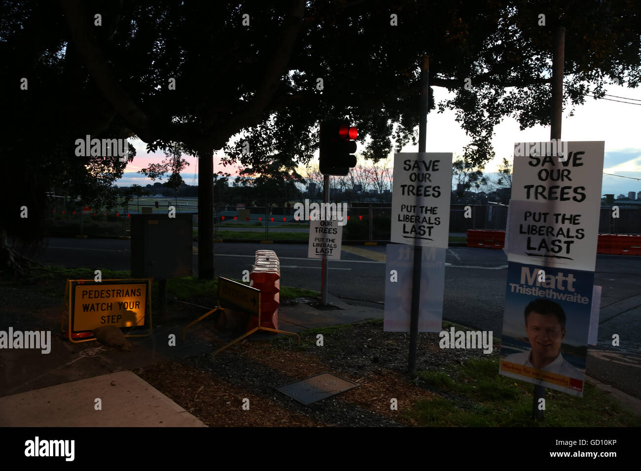 Sydney, Australia. 11 July 2016. Protesters gathered in Randwick at the ...