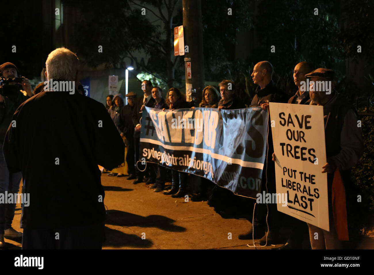 Sydney, Australia. 11 July 2016. Protesters gathered in Randwick at the ...