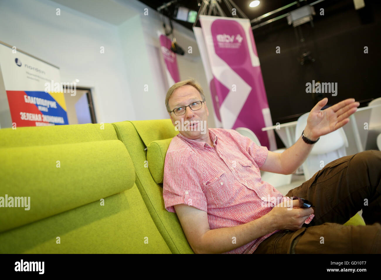 Sergei Stepanov, the head of the Centre regional Russian TV channel ...