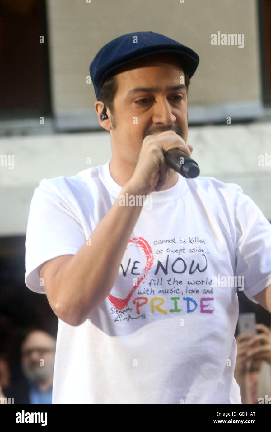 New York, New York, USA. 11th July, 2016. LIN-MANUEL MIRANDA performs ...