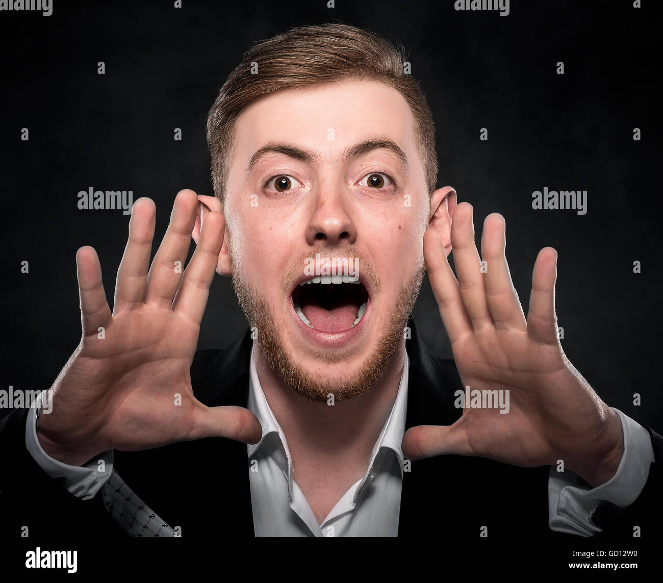 Nervous man suit hi-res stock photography and images - Alamy