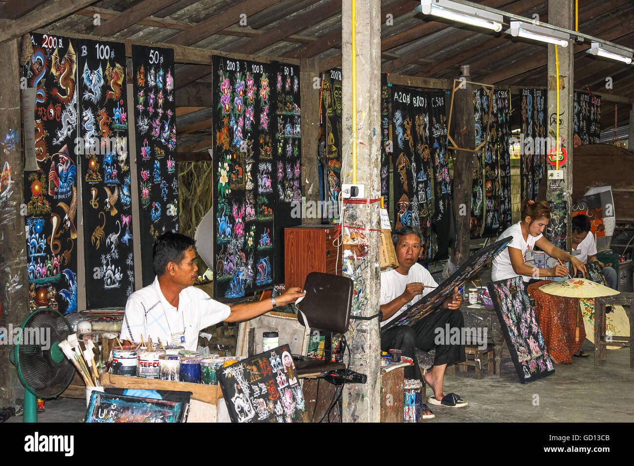 Umbrella Handicraft Center Stock Photo - Alamy