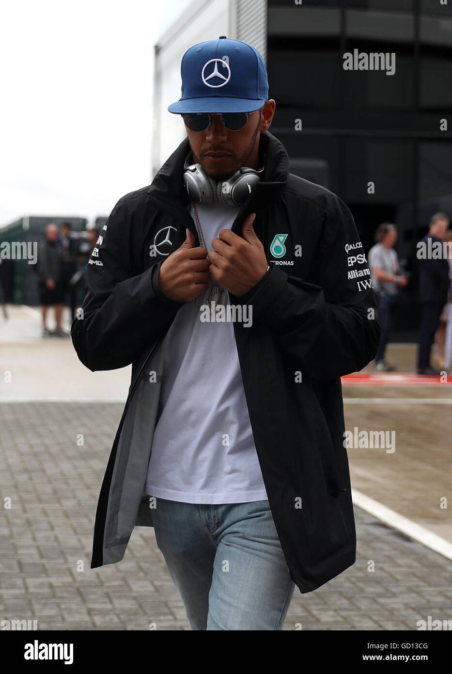 Mercedes' Lewis Hamilton before the 2016 British Grand Prix at ...