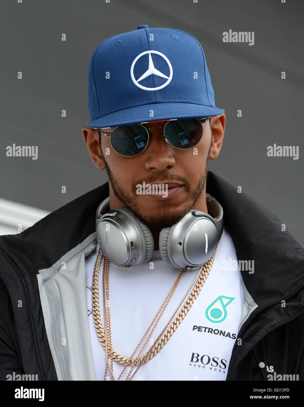 Mercedes' Lewis Hamilton during the drivers parade before the 2016 ...