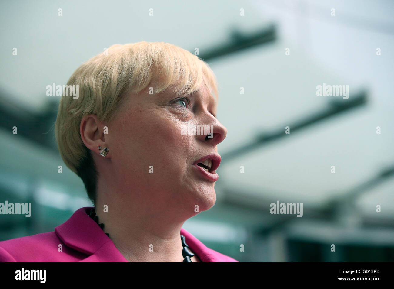 Labour MP Angela Eagle leaves BBC Broadcasting House, in central London ...